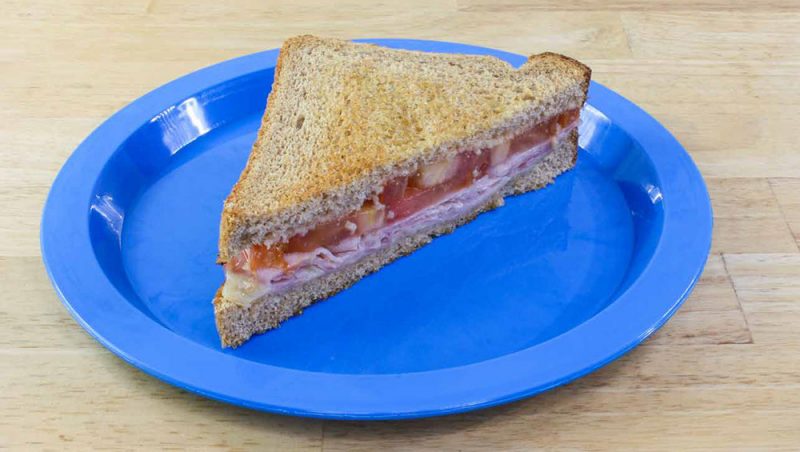 Grilled Cheese, Ham, and Tomato Sandwiches USDA Recipe for Child Care ...